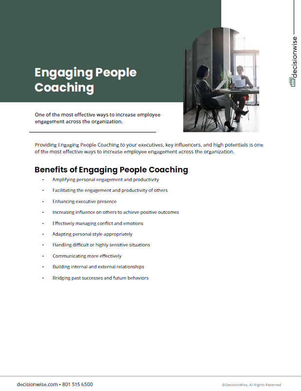 Engaging People Coaching - DecisionWise